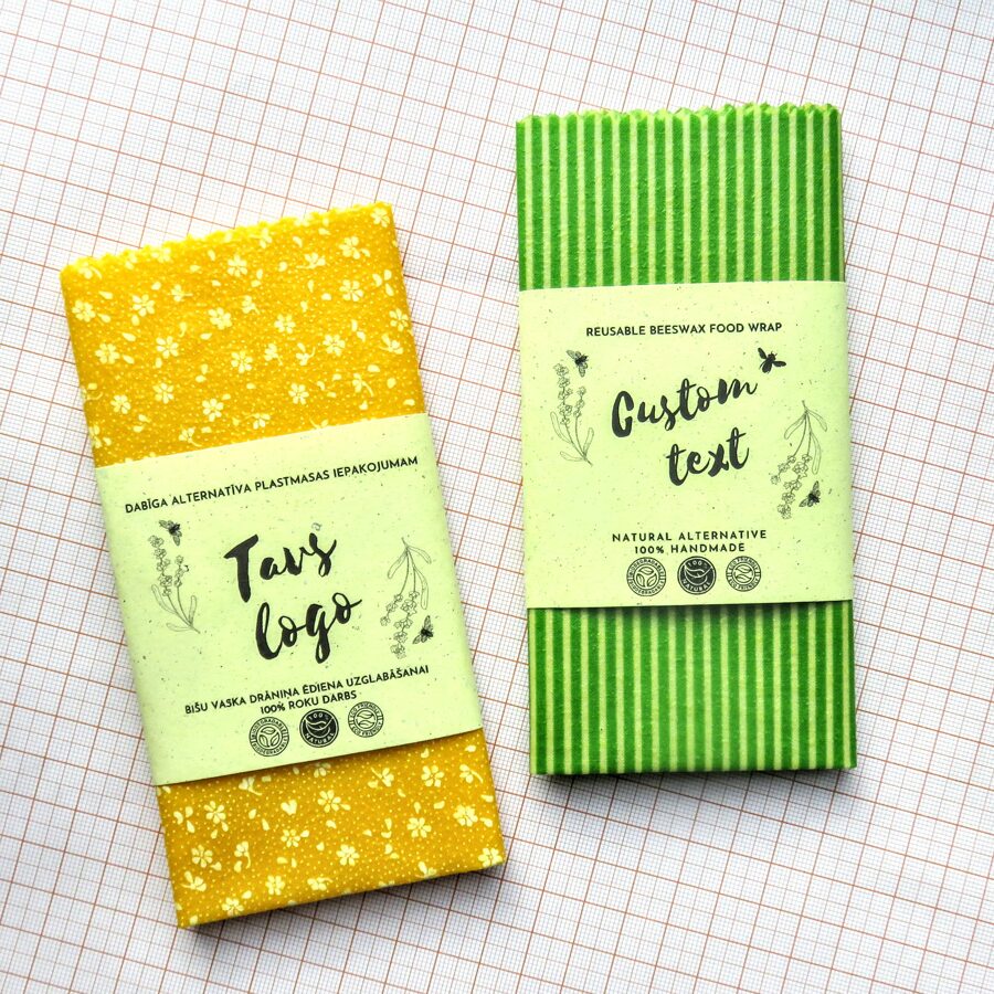 Custom Beeswax Wraps 30x30 cm | Personalized Eco-Friendly Food Storage ...